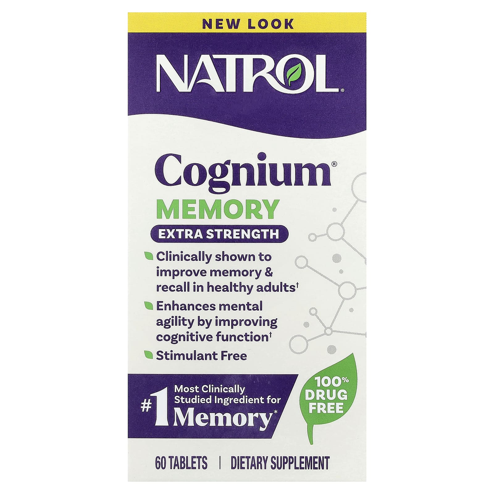 Natrol, Cognium® Memory, Extra Strength, 200 mg, 60 Tablets – SUN ...