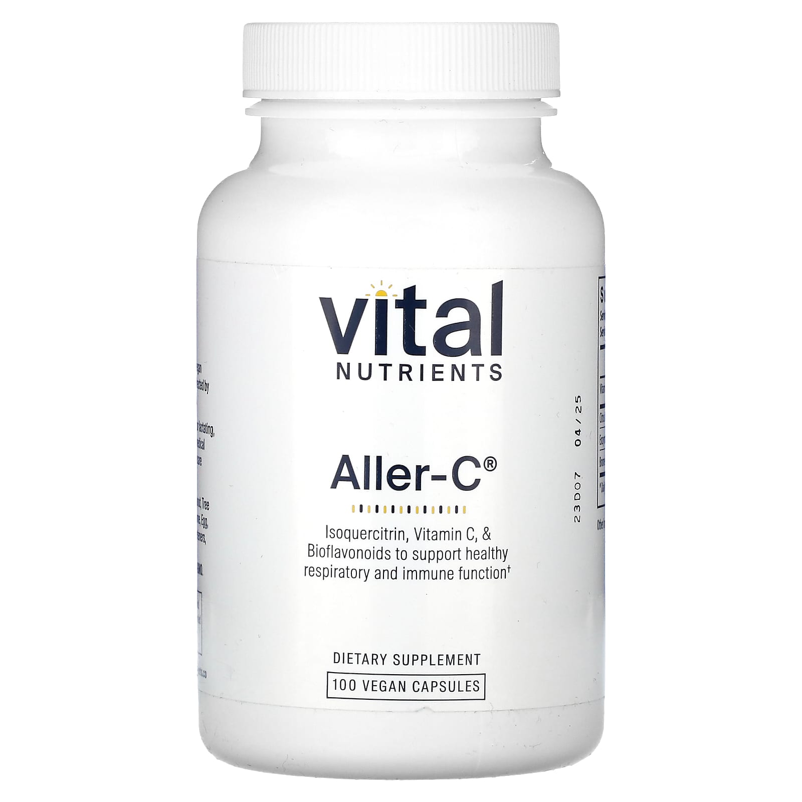 Vital Nutrients, Aller-C, 100 Vegan Capsules, Expiry: 10/2026, Free Sh ...