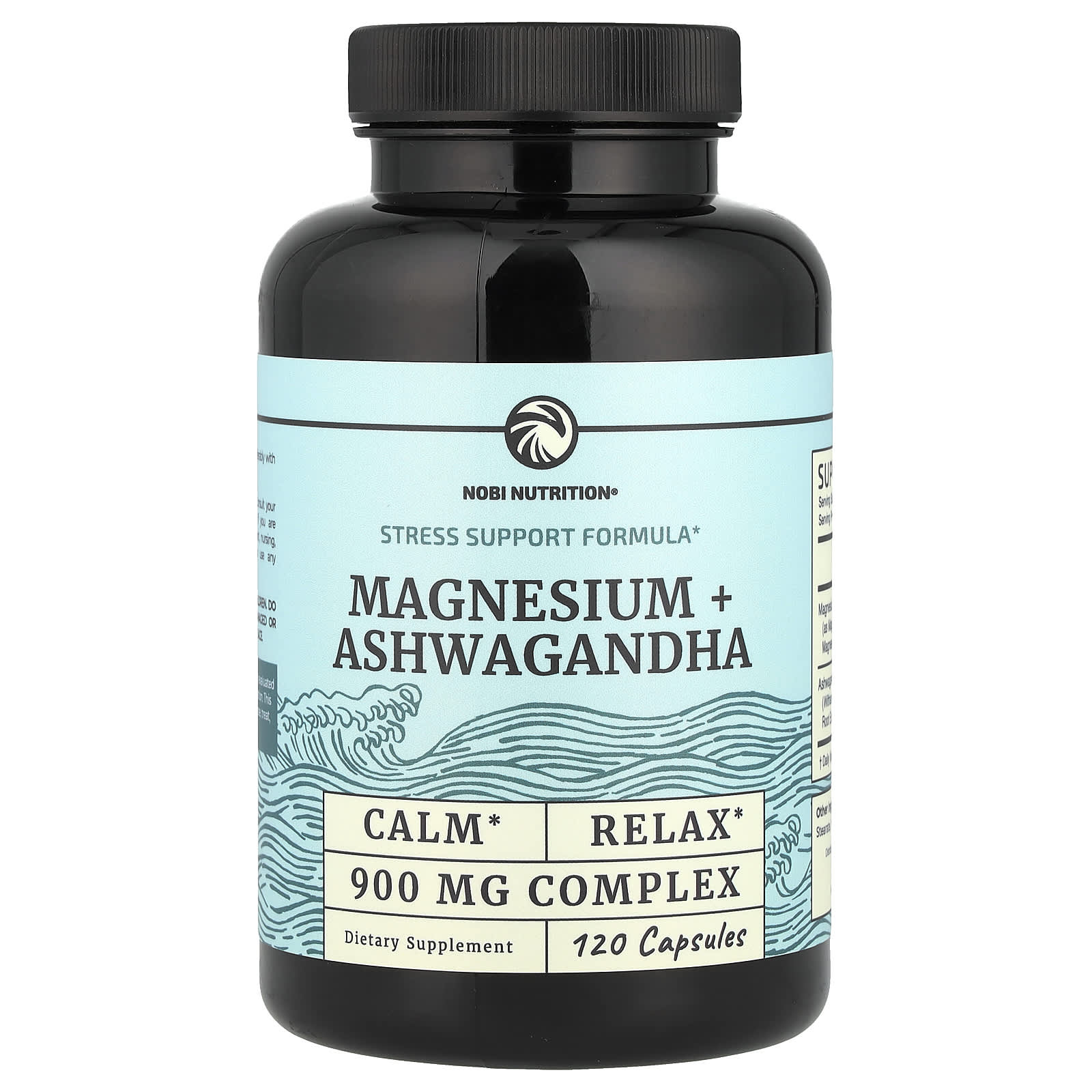 Nobi Nutrition, Magnesium + Ashwagandha, 120 Capsules, Expiry: 03/2027 ...