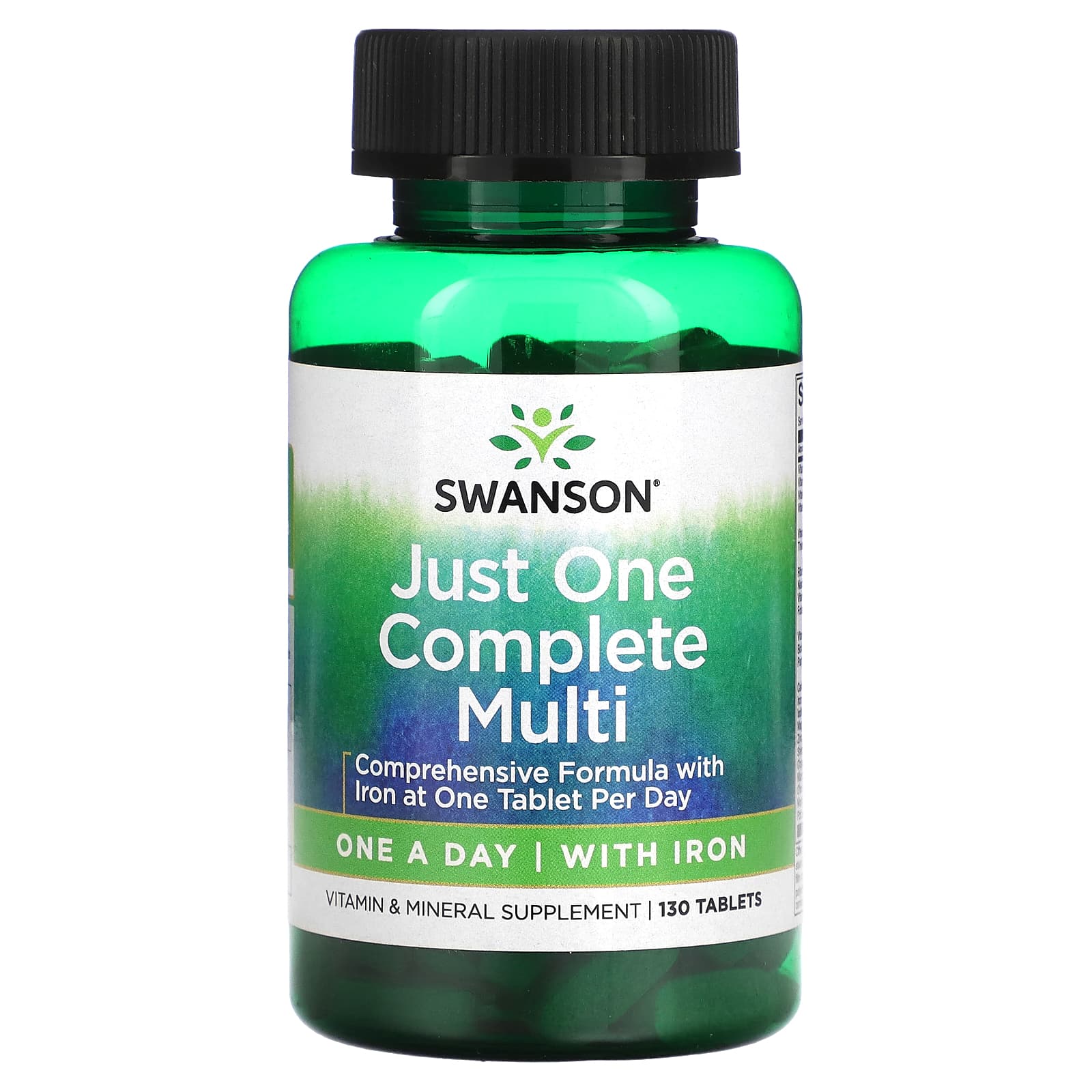Swanson, Just One Complete Multi with Iron, 130 Tablets – SUN SUPPLEMENTS